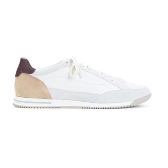 Brunello Cucinelli Homme, Chaussures, Multicolore, Taille: 42 EU White Leather Baskets