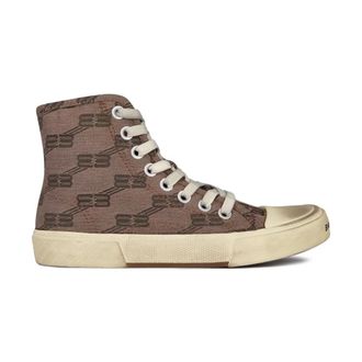 Balenciaga Paris BB Monogram High-Top Sneakers - - Shoes - Damen - Braun - 37 EU