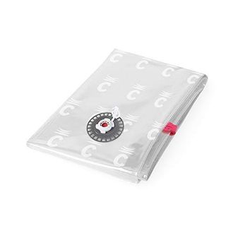 Compactor Set aus 2 Vakuum-Kompressionsbeuteln | Spart bis zu 80% Platz | Wiederverwendbar 100 Mal | Schnelles Vakuumieren dank neuer Ultra-Effizienzventil