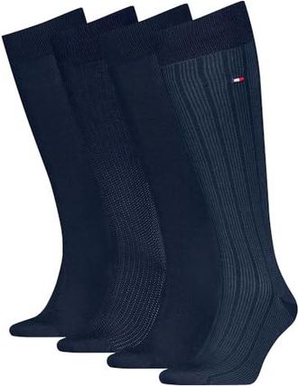 Tommy Hilfiger 8719965009202 TH MEN KNEEHIGH 4P TIN GIFTBOX, bleu marine, 39-42