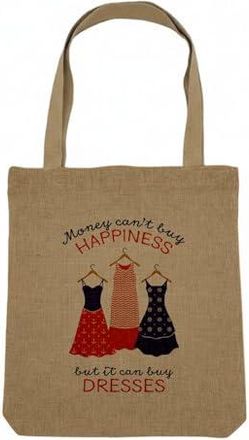 Fabulous Sac Shopping Tote Bag Aspect Lin - Dresses - Money Cant Buy Happiness Fashion Sac de Courses Toile Epaisse 360g Beige Naturel Cabas Port&eacute; Epaule Solid