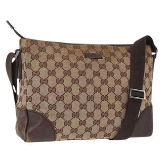Gucci Sac Bandouli&egrave;re GG Canvas Vintage Pre-owned - Femme - Pre-owned - Beige - Taille: ONE Size