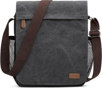 S-Zone Homme Sac à Bandoulière en Toile Vintage 15,6 Pouces pour Ordinateur Portable - Porte-Documents de Bureau et de Travail