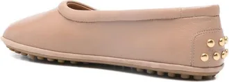 Tod's Metal Dots Nappa Leather Ballet Flat - Nude