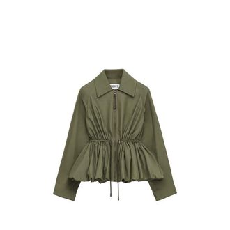 Loewe Veste cintr&eacute;e en cuir et coton m&eacute;lang&eacute;s