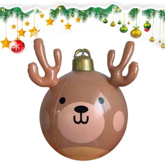 Generico Aufblasbare Rentierkugel f&uuml;r den Au&szlig;enbereich, Luftballon f&uuml;r Weihnachten, sch&ouml;nes aufblasbares Design, saisonale Dekoration, Dekoration f&uuml;r die Winte