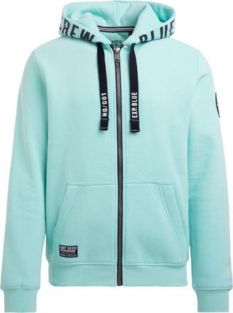 Camp David Herren Sweatjacke mit Kapuzen-Artwork New Aqua, 4XL
