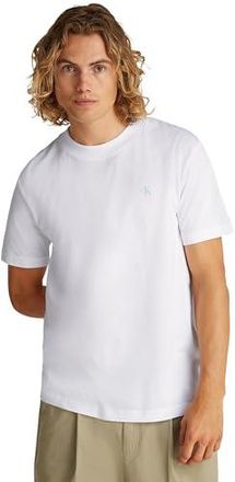 Calvin Klein T-Shirt Manches Courtes Homme Painted Tee avec Col Ras-du-Cou, Blanc (Bright White), XXL