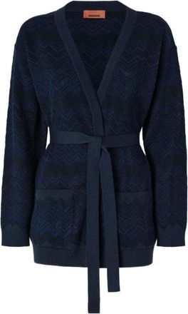 Missoni Femme, Pulls, Bleu, Taille: 44 FR Cardigan