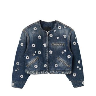 Marc Jacobs Sequin Daisy Cropped Jacke - - Jackets - Damen - Blau - S