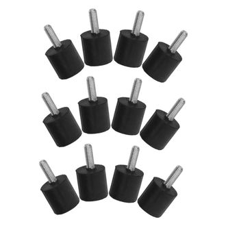 Angoily 12 Stück Teiliges Verstellbares Gummimöbel Nivellierset mit Schraubfuß rutschfeste Geräuschdämpfende Möbelgleiter für Tische Stühle und Schränke Boden