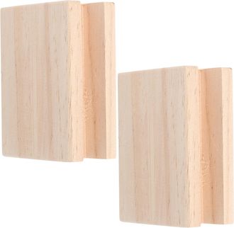 SOLUSTRE Baluue Holz M&ouml;belerh&ouml;hungen 2 St&uuml;ck Stabile Bettgestell Erh&ouml;hungen aus Langlebigem Holz 10cm Hoch rutschfest M&ouml;belheber f&uuml;r Bett Sofa Stuhl und Tisch 