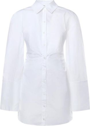 Rotate Rotate Birger Christensen, Femme, Robes, Blanc, Taille: 32 FR Robe Chemise en Coton