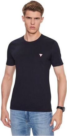Guess Homme, Tops, Bleu, Taille: XL Basic Cotton T-Shirt