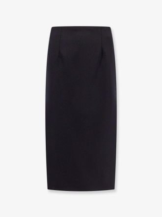Valentino Virgin wool longuette skirt with slits and silk lining - VALENTINO - gender_Woman