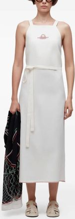 Osklen robe mi-longue à détail noué - Blanc