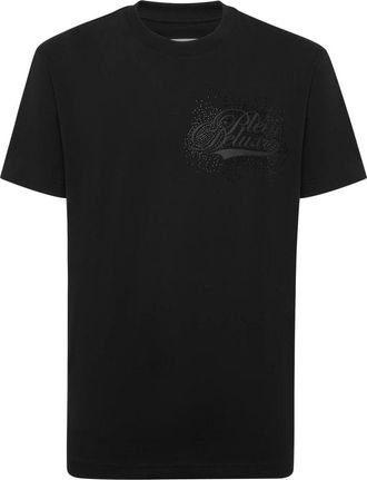 Philipp Plein Homme, Tops, Noir, Taille: XL Round Neck T-Shirt Deluxe Stones