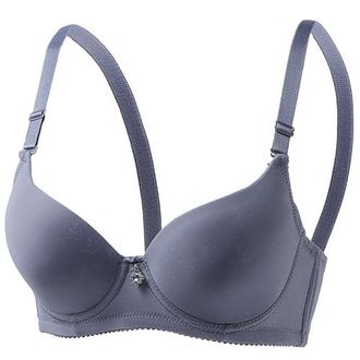 Generic Soutien-gorge pour femmes moyennes et sup&eacute;rieures - sans armatures, coton fin pour b&eacute;b&eacute;, sous-v&ecirc;tements confortables et respirants &, gris, 42
