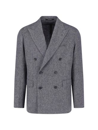 Tagliatore Double-Breasted Virgin Wool Blazer