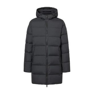 Ecoalf Kurze Vintage Anthrazitgraue Daunenjacke - - Coats - Herren - Grau - S