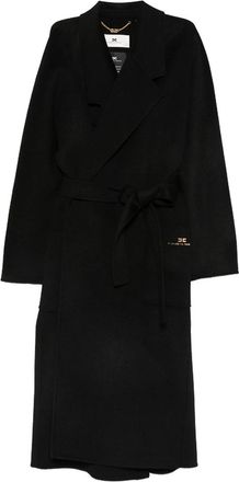 Elisabetta Franchi Knielanger Mantel - Schwarz
