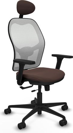 Piqueras y Crespo Ergonomischer Stuhl mit 3D-Armlehnen, h&ouml;henverstellbare Lendenwirbelst&uuml;tze und festes Kopfteil, ausgestattet mit Syncro/Traslack und eingespritztem Sc