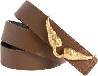Zadig&Voltaire Ceinture Rock R&eacute;versible 30mm - Femme - Accessoires - Brun - Taille: M