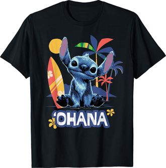 Disney Lilo & Stitch Live-Action Movie Ohana Surf Beach T-Shirt