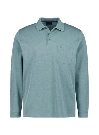 Ragman Herren Polo-Shirt gr&uuml;n Baumwoll-Piqu&eacute;