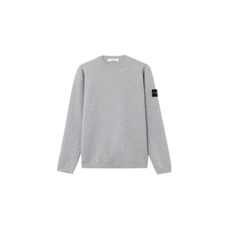 Stone Island Homme, Pulls, Gris, Taille: XL Micro Stitch Soft Cotton Crewneck