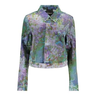 Desigual Femme, Vestes, Multicolore, Taille: 40 FR Wild Garden Denim Jacket
