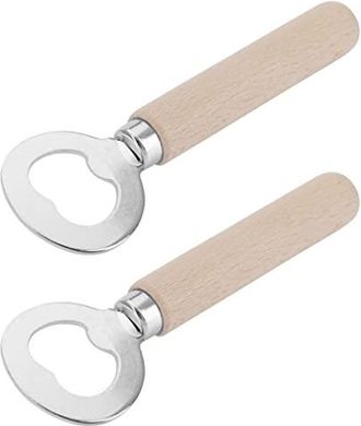 Westmark 2 Flaschenöffner/Kronkorkenöffner, Länge: 14,1 cm, Holz/Stahl, Woody, Hellbraun/Silber, 100822E3