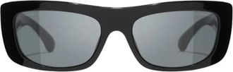 Chanel Rechteckige Sonnenbrille - - Accessories - Damen - Schwarzk - 56 MM