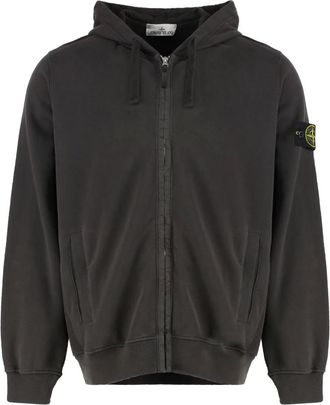Stone Island Homme, Sweatshirts et sweats &agrave; capuche, Gris, Taille: S Brushed Cotton Fleece