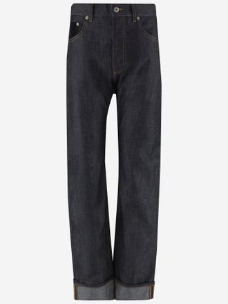 Bottega Veneta Womens Cotton Jeans Dark Grey
