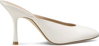 Stuart Weitzman Femme, Chaussures, Blanc, Taille: 37 1/2 EU Madison Mule 85