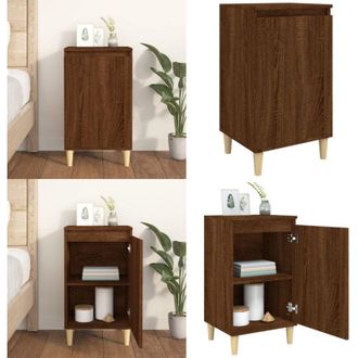vidaXL Nachttisch Braun Eichen-Optik 40x35x70 cm Holzwerkstoff - Nachttisch - Holzm&ouml;bel - Wohnzimmerm&ouml;bel - Esszimmerm&ouml;bel - Schlafzimmerschrank - Home &