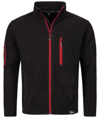 Rock Creek Herren Fleece Jacke Outdoor Wanderjacke Pullover Full Zip Hoodie Herrenjacke Fleecejacke Winterjacke Strickjacke Strickfleecejacke H-197 Schwarz 3XL