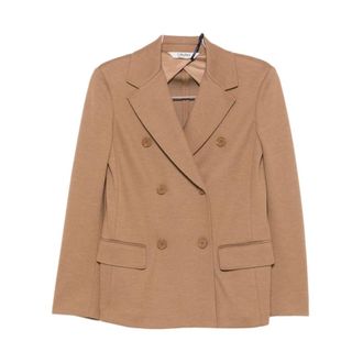 Max Mara Giacca in jersey in lana Cammello - - Jackets - Damen - Braun - S