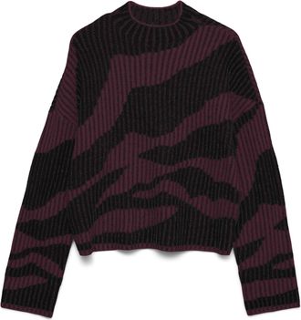 Vero Moda Damen Vmscorpio Ls Highneck Pullover Bf, Winetasting, XS