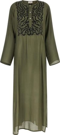 P.A.R.O.S.H. P.a.r.o.s.h., Femme, Robes, Vert, Taille: 40 FR Long Sunset Dress