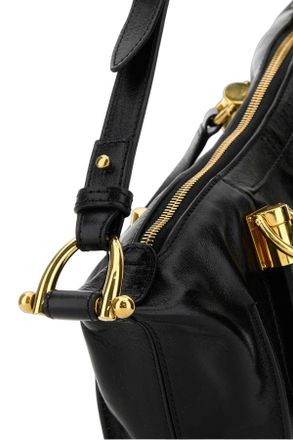 Chlo&eacute; Calf Leather Top Handle Bag - Black