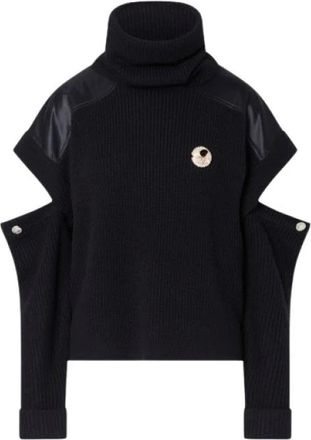 Liu Jo Pull &agrave; col roul&eacute; avec d&eacute;coupes - Femme - Pulls - Noir - Taille: 38 FR