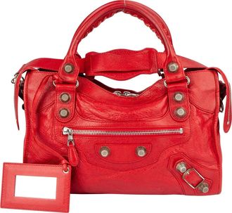 Balenciaga Crossbody Bags - Balenciaga Red Leather City Handbag - Gr. unisize - in Rot - f&uuml;r Damen