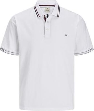 Jack & Jones Jprblugabriel SS Polo, Blanc éclatant, M Hommes