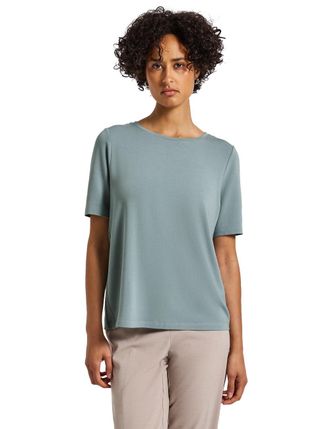 Street One Damen 3228111 Shirt mit Glitzerstreifen, Arona Blue, 40