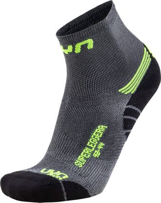 UYN Herren Run Superleggera Socke, Silver/Yellow Fluo, 39/41