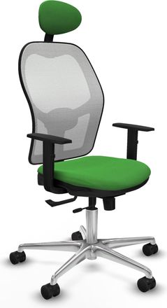 Piqueras y Crespo Sch&ouml;ner Schreibtischstuhl mit 1D-Armen, h&ouml;henverstellbarer Lendenwirbelst&uuml;tze und festem Kopfteil, ausgestattet mit Syncro/Traslack und injiziertem Sc