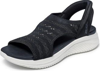 Skechers Femme Ultra Flex 3.0-Sun Warmth Hands Free Slip-ins Sandale, Noir, 38 EU