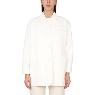 Max Mara Femme, Vestes, Blanc, Taille: 36 FR Classic Collar Button Clo